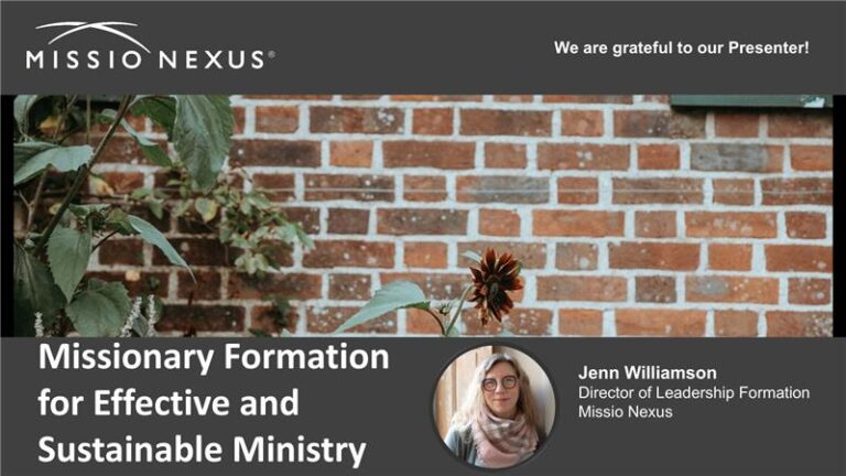 Webinar: Missionary Formation for Effective and Sustainable Ministry ...